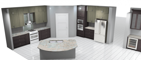 Two-Tone Stain Kitchen Remodel - Cabinet IQ